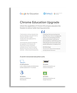 Unlock the capabilities of Chrome OS with Chrome Education Upgrade | Getech