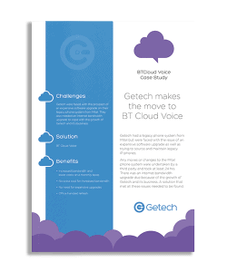 Getech makes the move to BT Cloud Voice | Getech